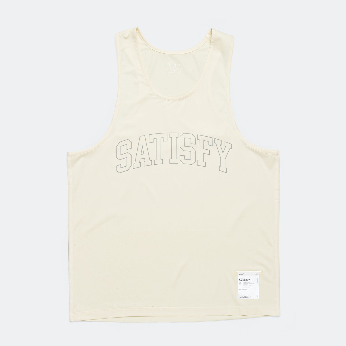 Satisfy AuraLite Tech Singlet - Cream | Up There Athletics