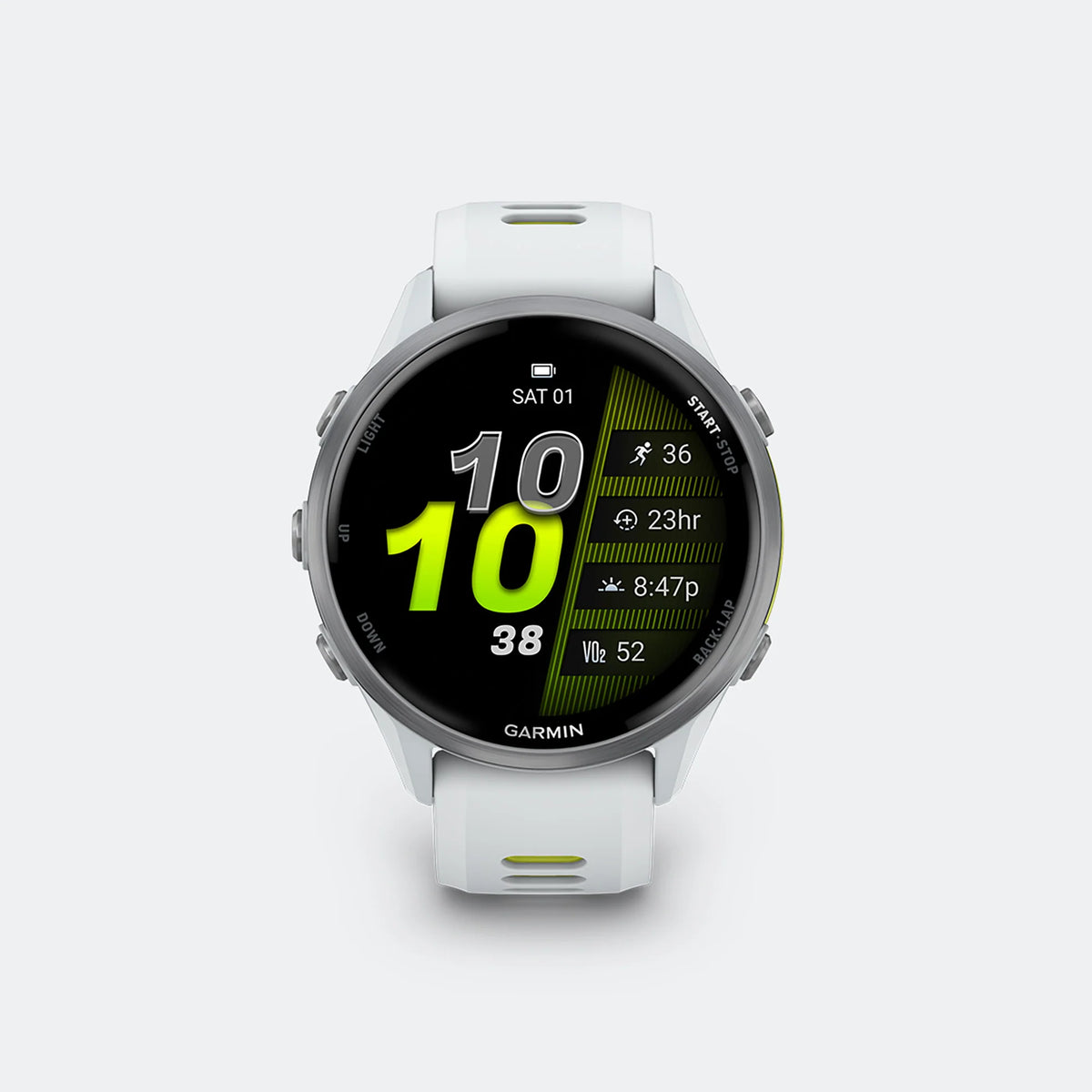 Garmin - Forerunner 970 - Titanium w/Whitestone Case-Whitestone-Transl ...