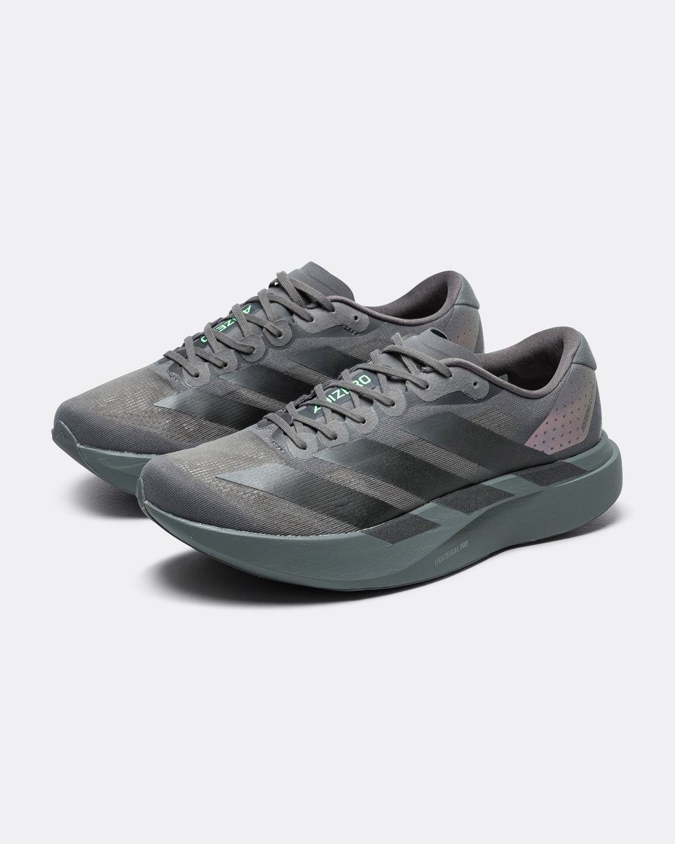 adidas - Mens Adizero Evo SL - Grey Five/Core Black-Lime Burst | Up ...