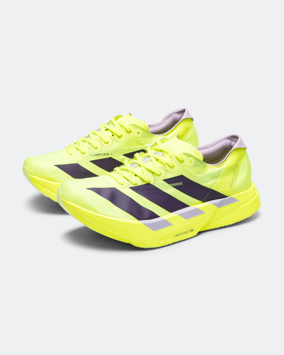 adidas - Womens Adizero Adios Pro 4 - Solar Yellow/Aurora Plum-Powder ...