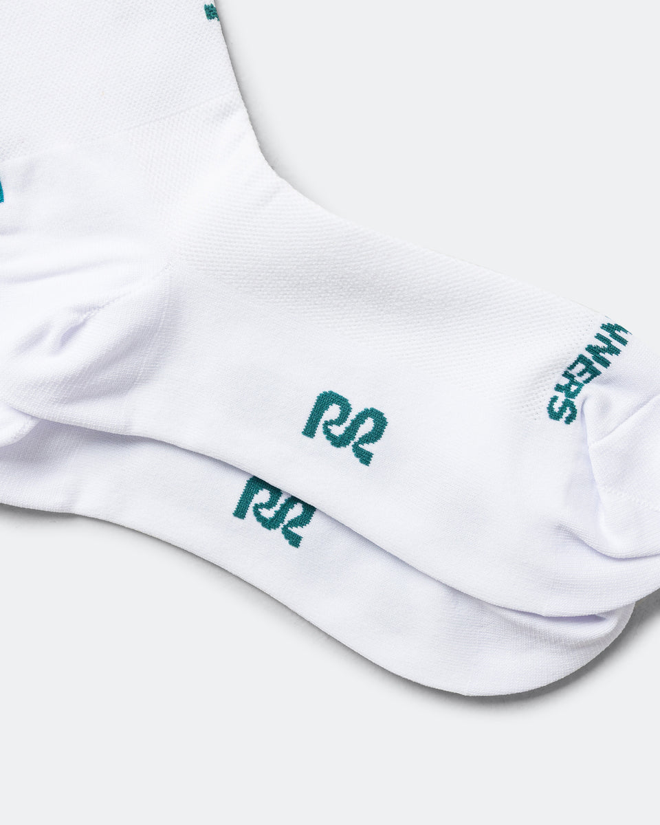 Bandit Running - Lite Run Quarter Socks 'Vertical Bandit' 2 Pack - Whi ...