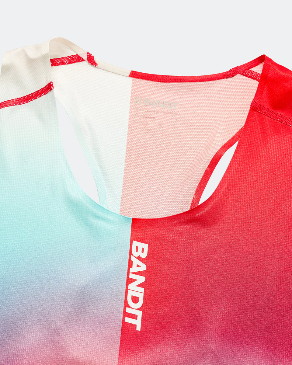 Bandit Running - Mens Drift Racing Singlet - Vintage Blue Gradient | Up ...