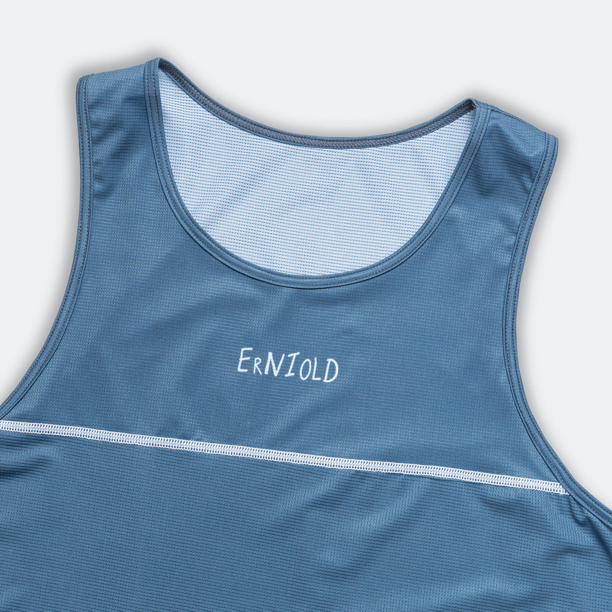 Erniold Mens Race Singlet - Blue Steel | Up There Athletics