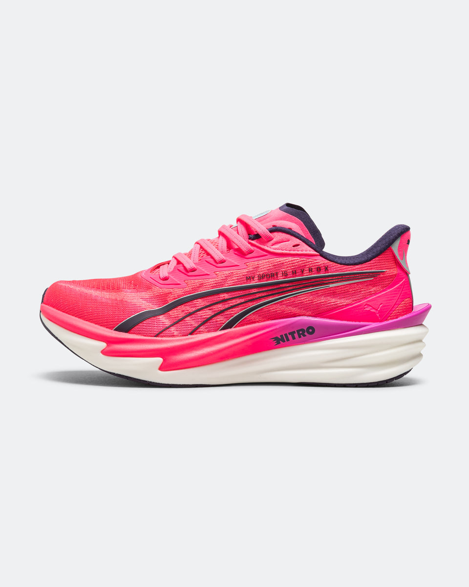 Puma - Mens Deviate NITRO 4 x HYROX - White/Electric Orchid-Pure Pink ...