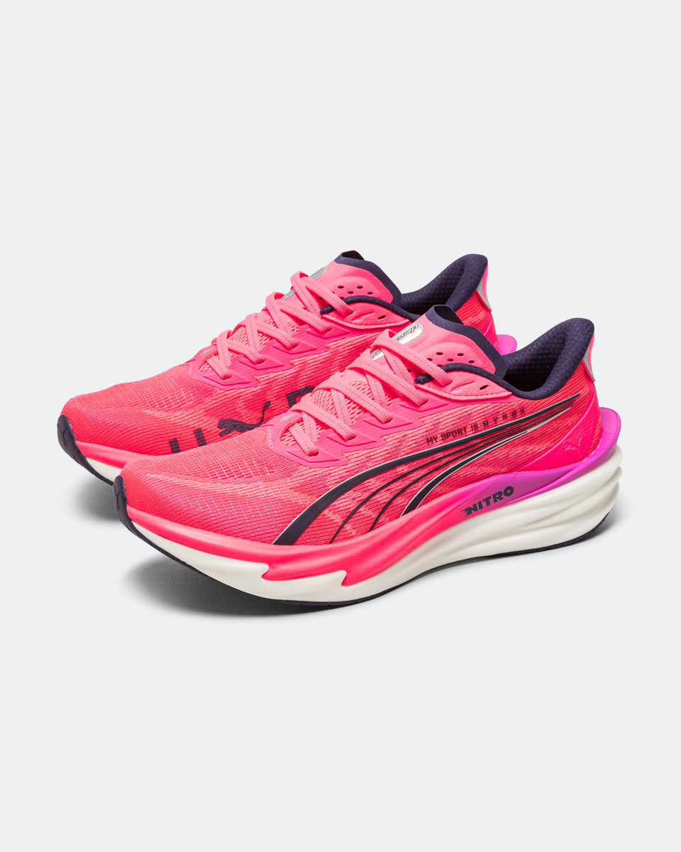 Puma - Mens Deviate NITRO 4 x HYROX - White/Electric Orchid-Pure Pink ...