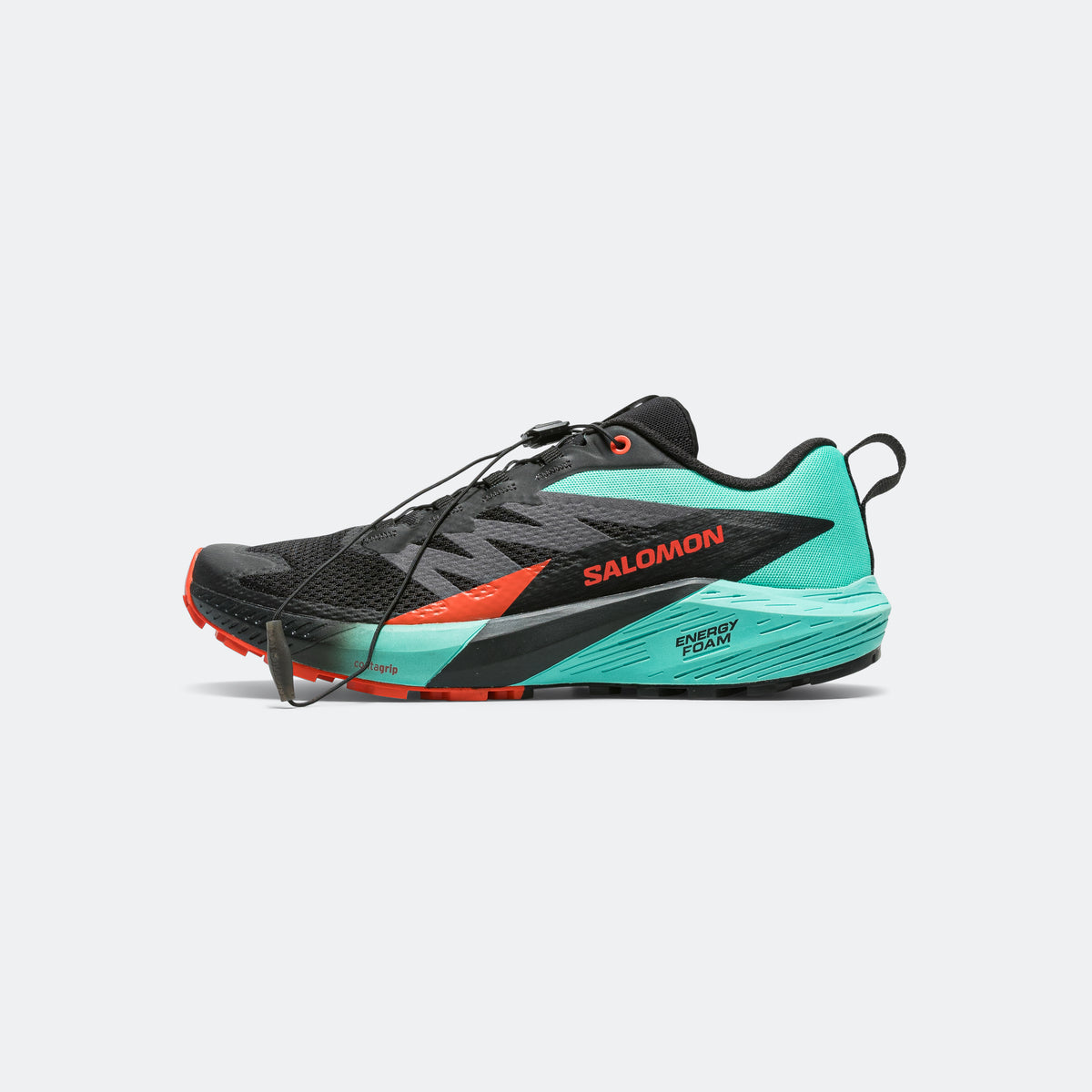 Salomon Mens Sense Ride 5 - Black/Cherry Tomato | Up There Athletics