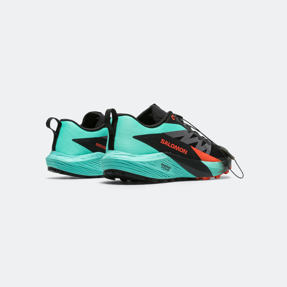 Salomon Mens Sense Ride 5 - Black/Cherry Tomato | Up There Athletics