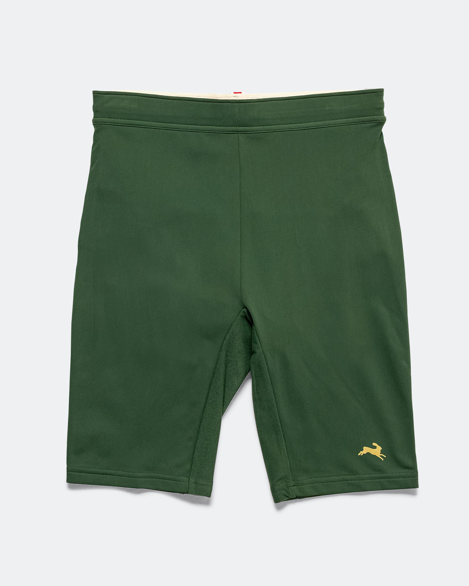 Tracksmith - Mens Turnover Half Tights Lined - Forest | Up There Athletics