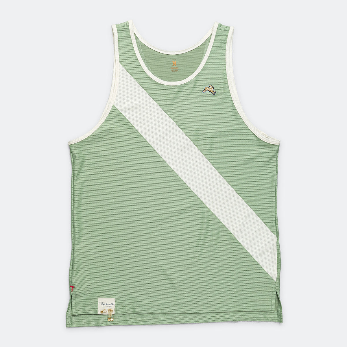 Tracksmith Mens Van Cortlandt Singlet - Loden/Ivory | Up There Athletics