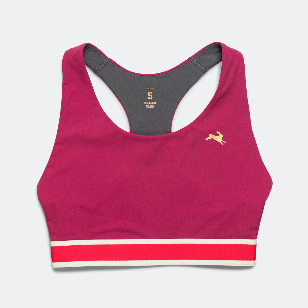 Tracksmith Womens Run Bra - Red Plum | Up There Athletics