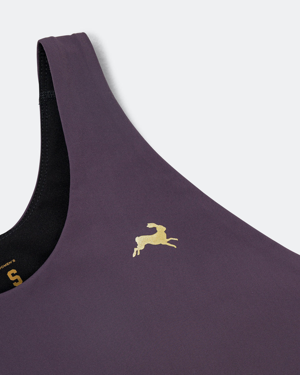 Tracksmith - Womens Turnover Crop Top - Nightshade | Up There Athletics
