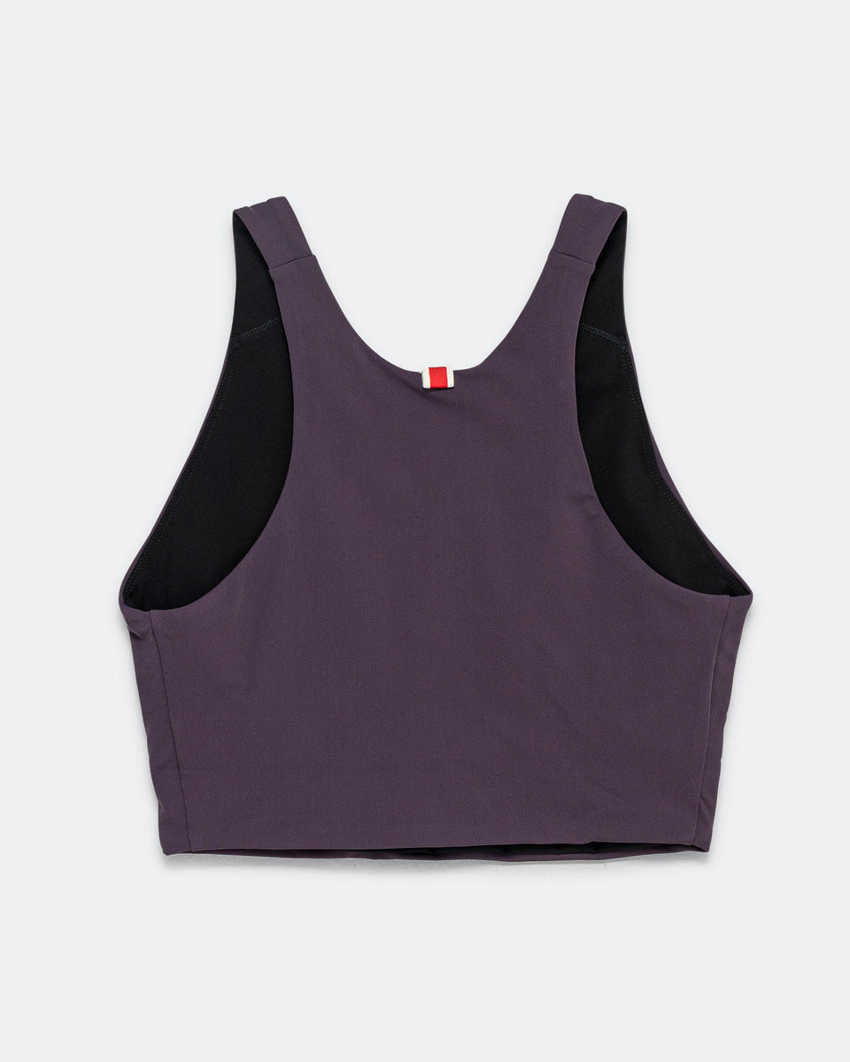 Tracksmith - Womens Turnover Crop Top - Nightshade | Up There Athletics
